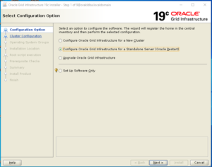 Install Grid Infrastructure for Standalone Server in Oracle 19c ...