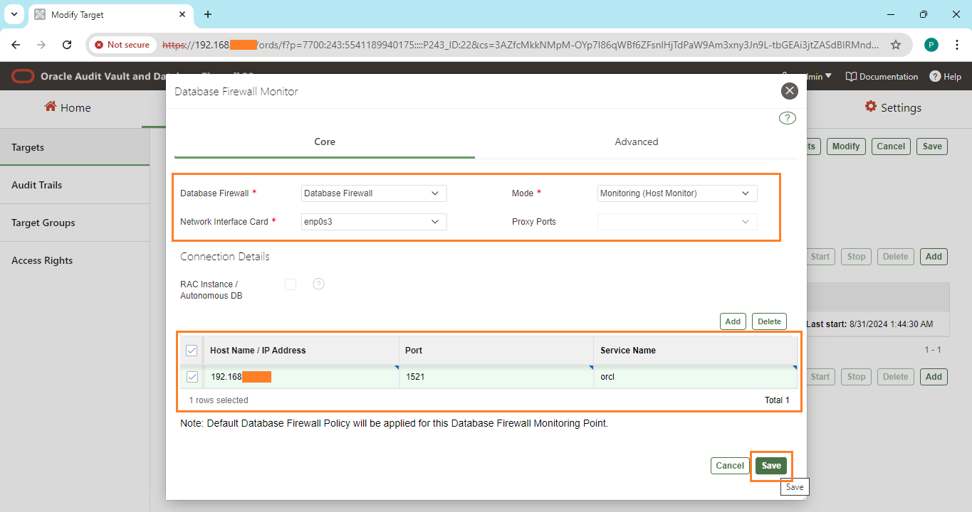 How to Register a target database on AVDF console - orakldba - ORACLE ...