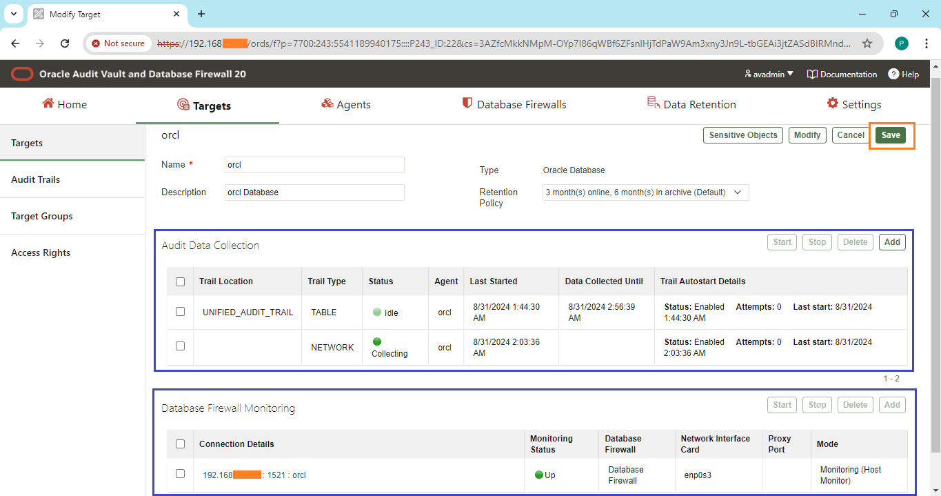 How to Register a target database on AVDF console - orakldba - ORACLE ...